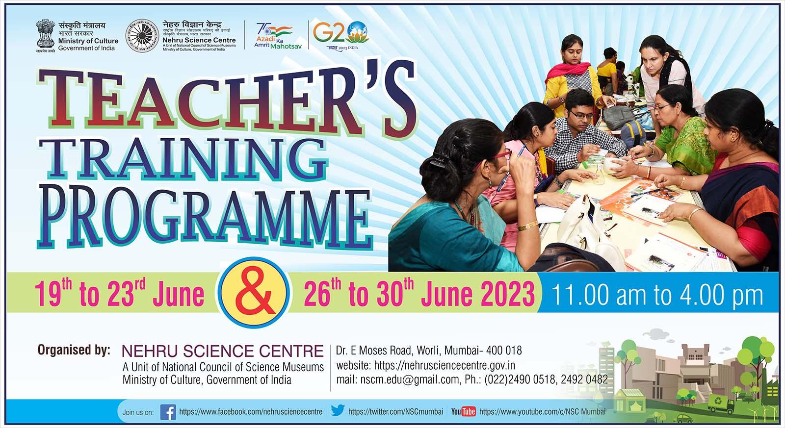 Teachers Training Programme – Nehru Science Centre, Mumbai